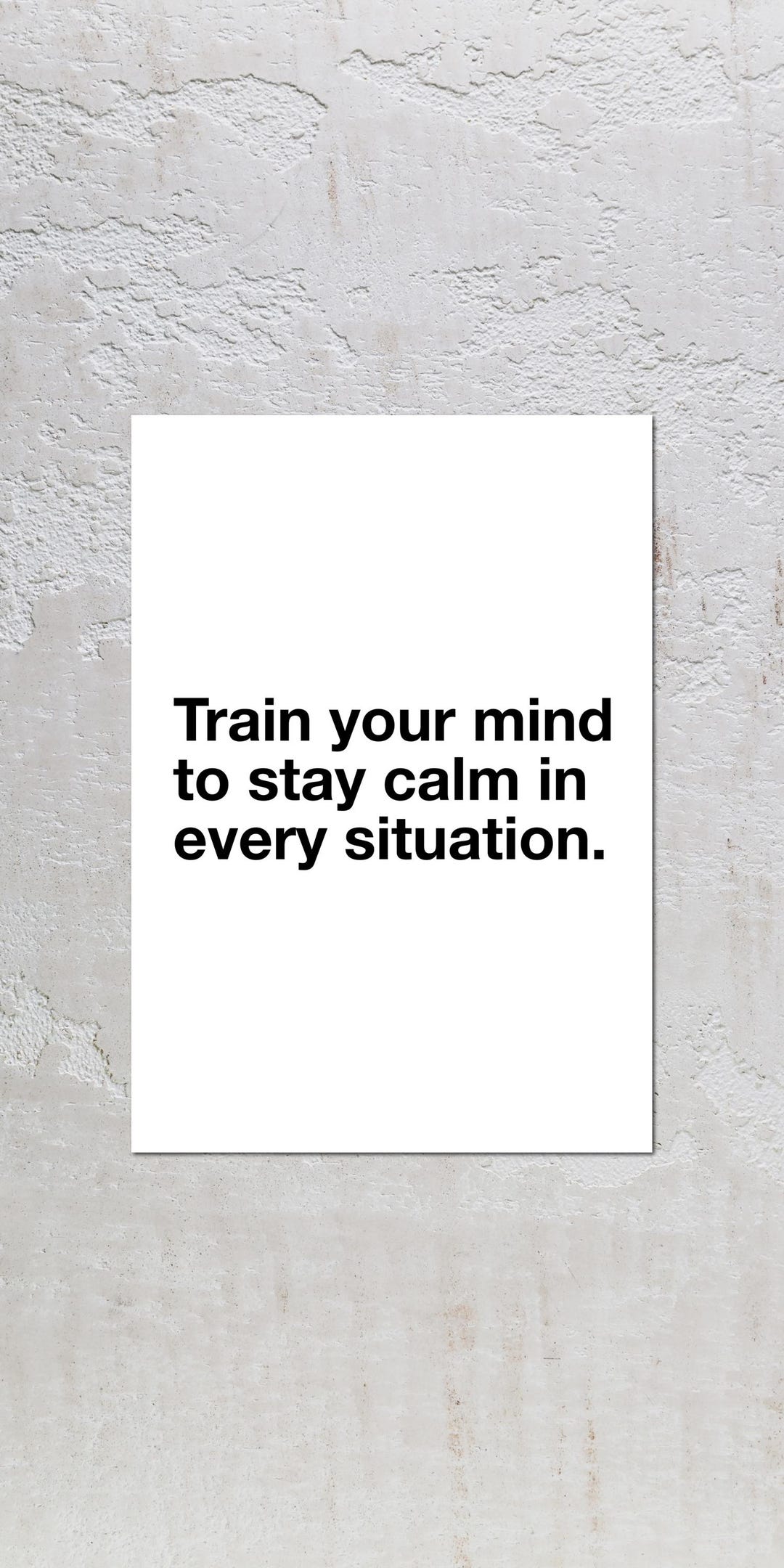 Train Your Mind to Stay Calm Motivational Inspirational Poster | Office ...