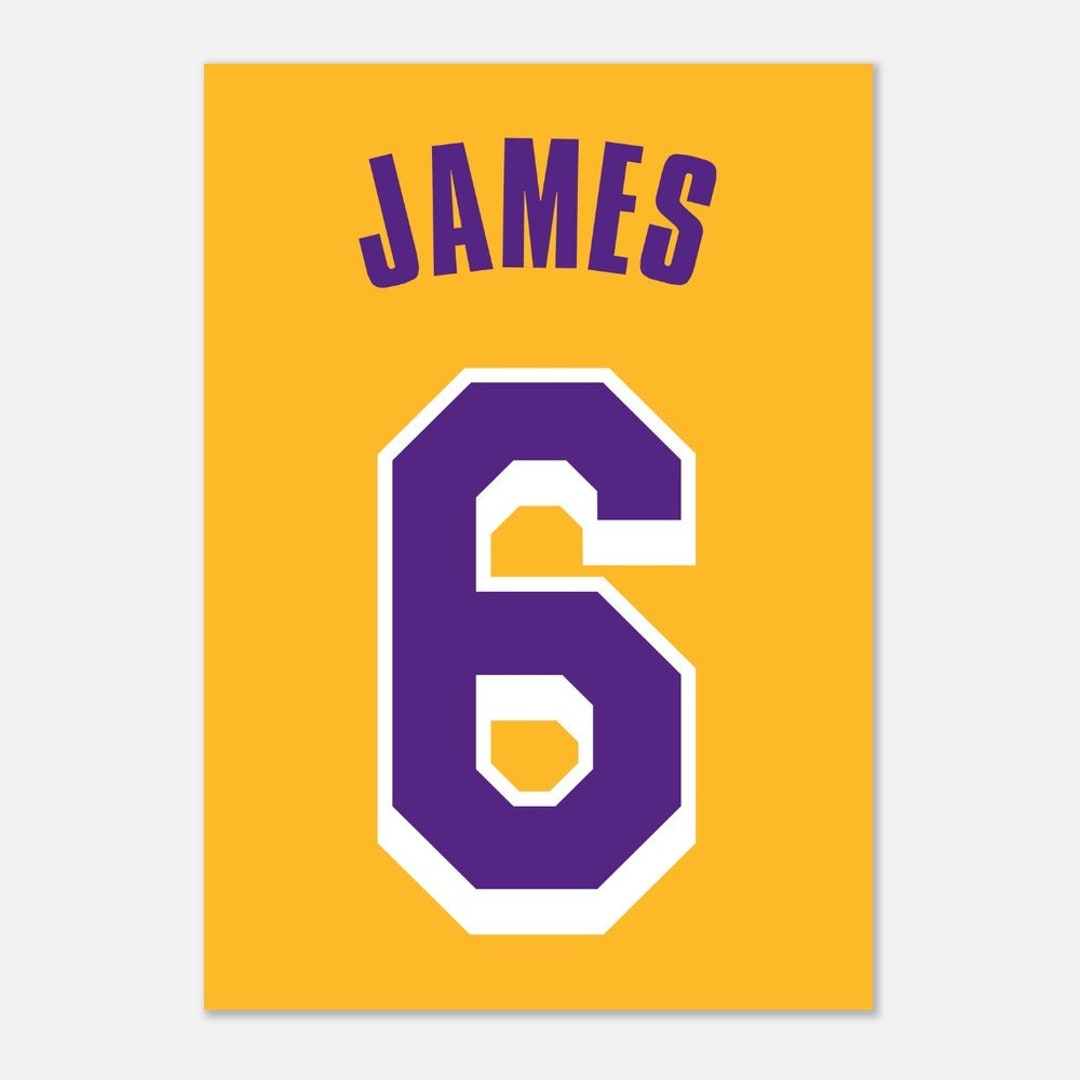 Lebron James 6 Lakers Jersey Poster A3 Size High Quality Print - Etsy