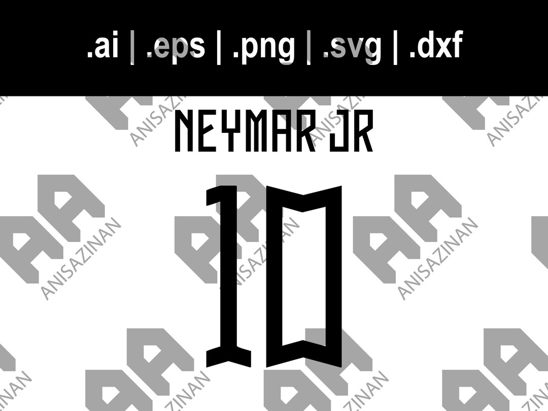 Neymar Jr 10 Cut File (svg, Png, Dxf, Eps, Ai Digital Download) - Etsy