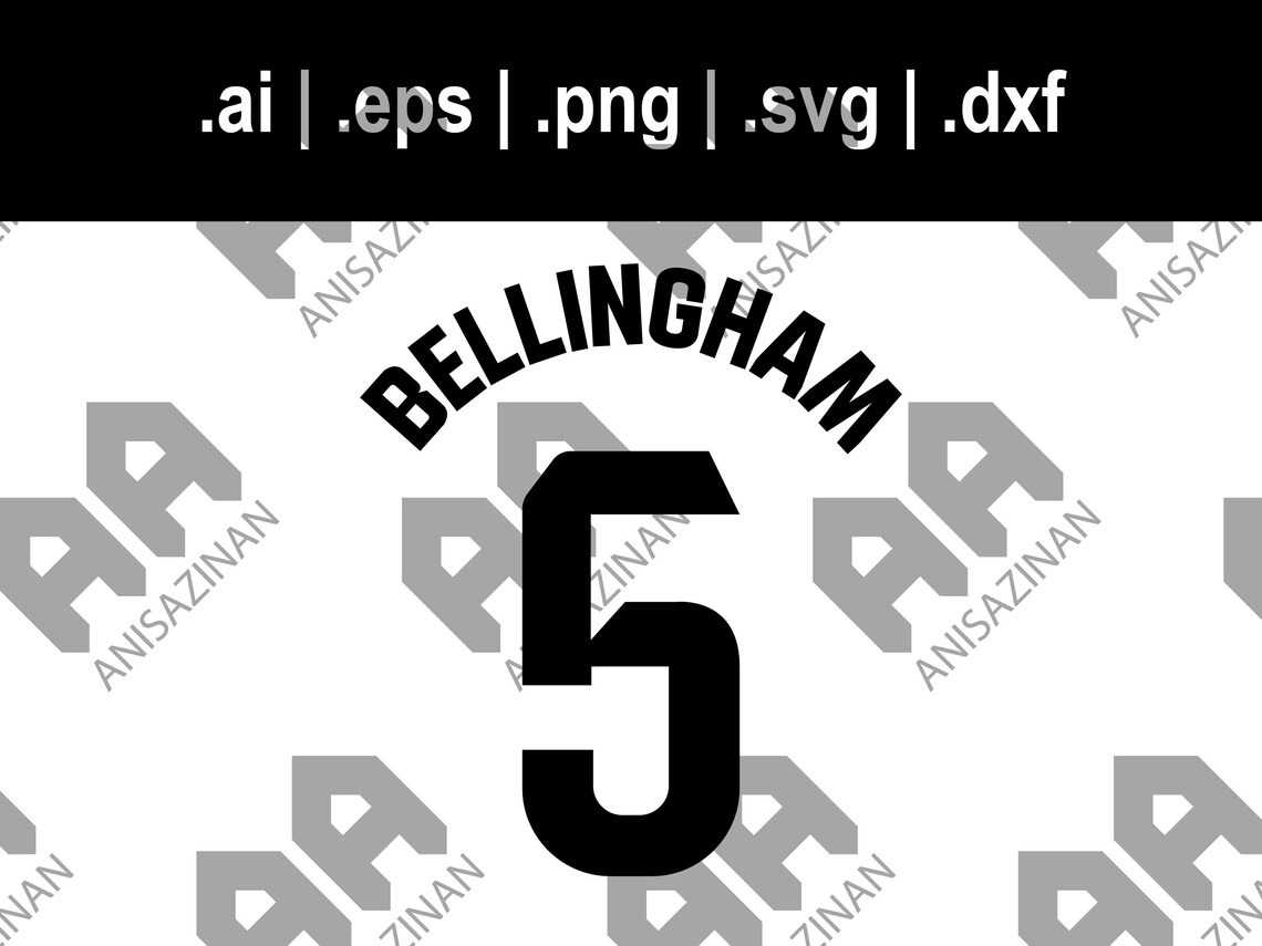 Bellingham Real Madrid La Liga 2023/2024 Svg Png Dxf Eps Ai | Cut File ...