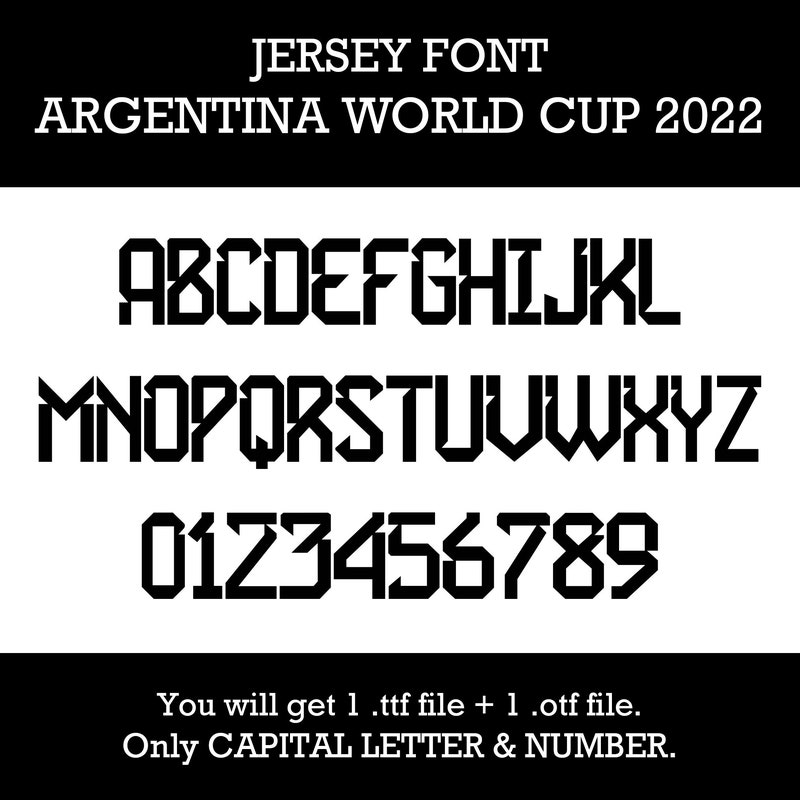Messi Jersey Font - Etsy