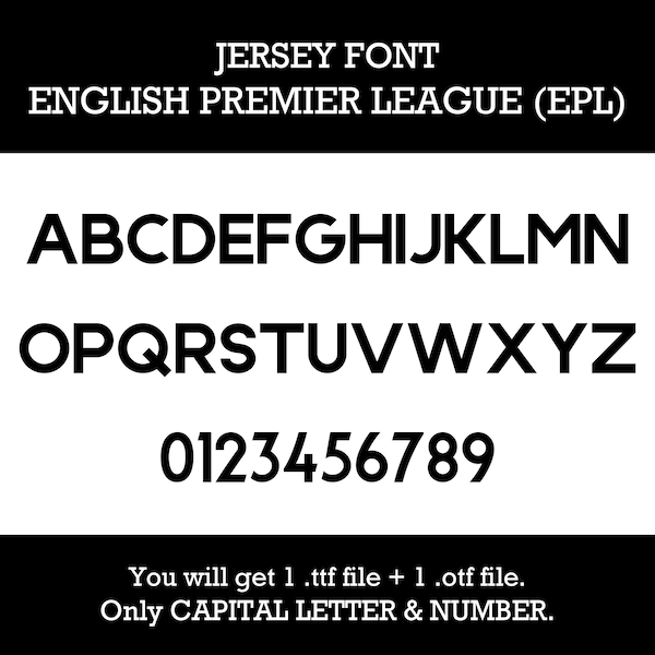 Premier League Font - Etsy