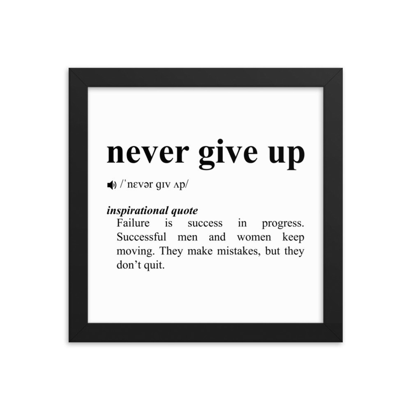Never Give up Inspirational Quote Never Give up Inspirational Word ...