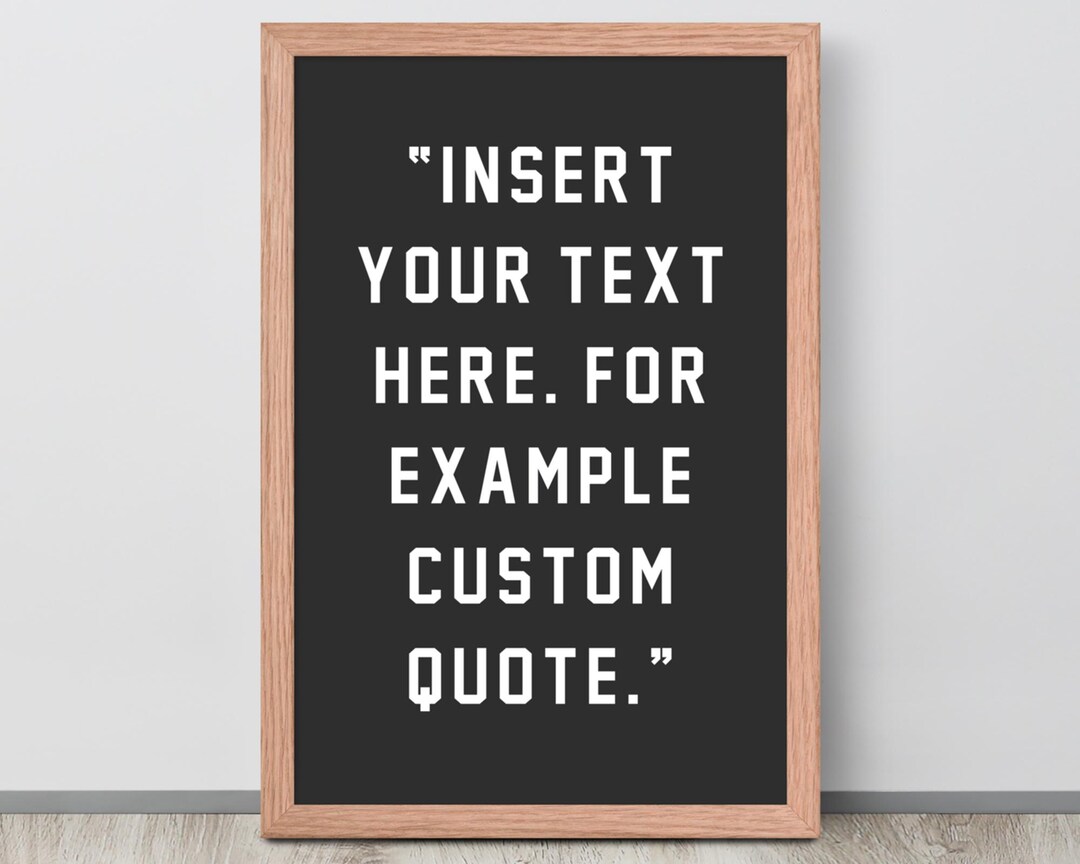 Custom Quote Poster Print ( A3 Size ) | Custom Text Poster | Custom ...