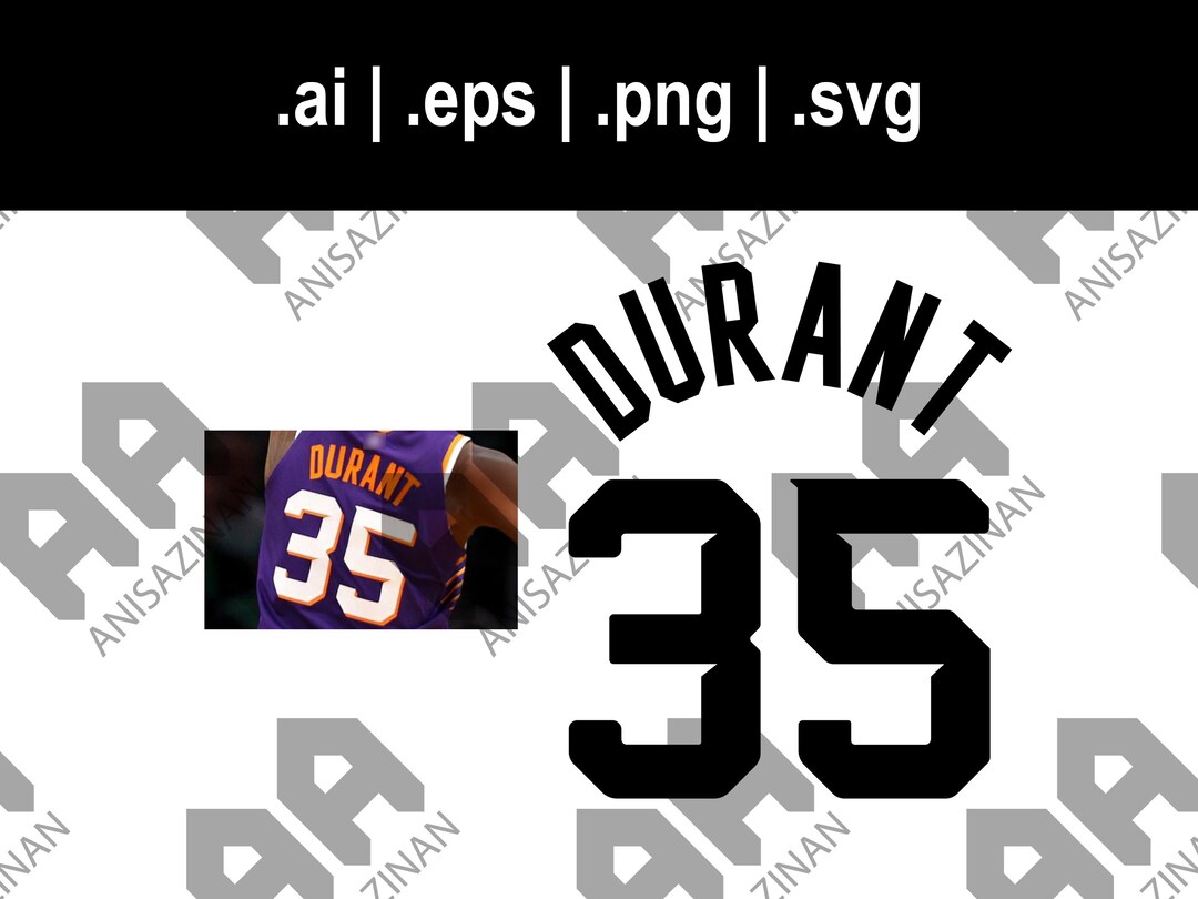 Durant 35 Svg Png Eps Ai | Kevin Durant 35 | Jersey Number | Cut File ...