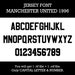 Manchester United 1996 Jersey Font | Beckham Jersey Font | Soccer Font ...