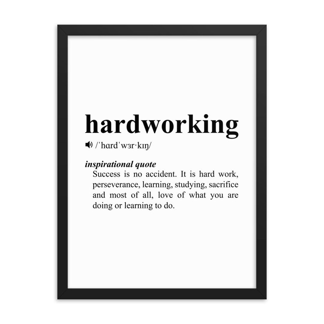 Hardworking Inspirational Quote Hardworking Inspirational Word ...