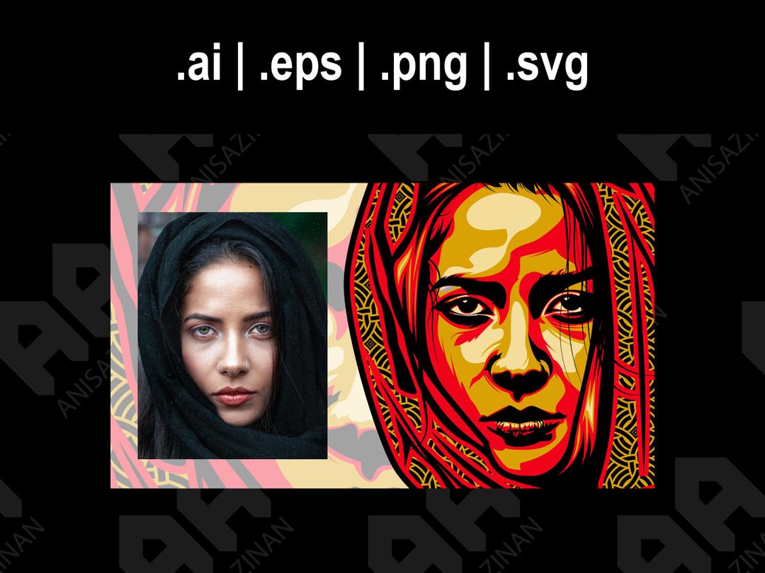 Draw Your Face Into Vector Portrait| Photo to Vector Portrait | Trace ...