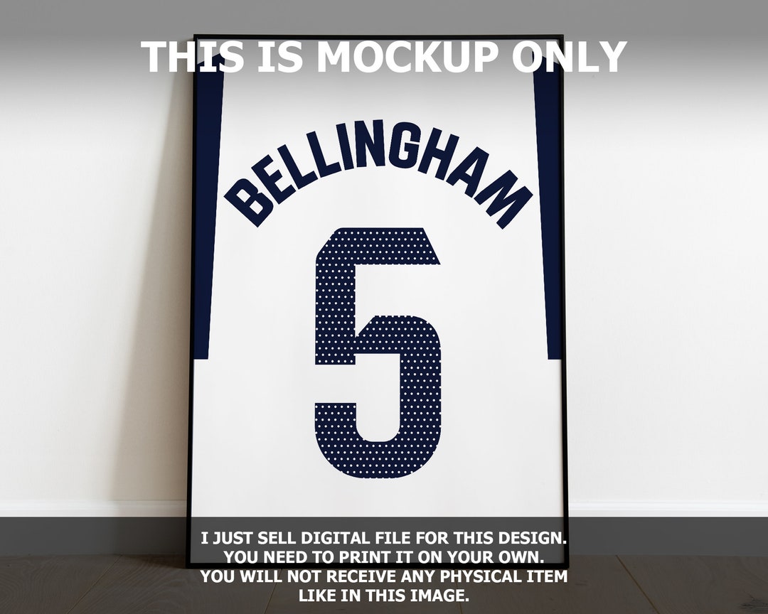 Bellingham 5 La Liga Real Madrid Jersey Poster Digital File (.png) and ...