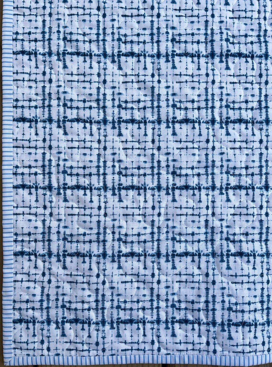 Handmade Baby Boy Quilt, Baby Blanket, Japanese Kasuri Print, Quilted ...