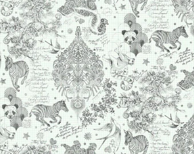 Tula Pink Wide Back Quilt Fabric - Linework Sketchyer Paper QBTP005 for ...