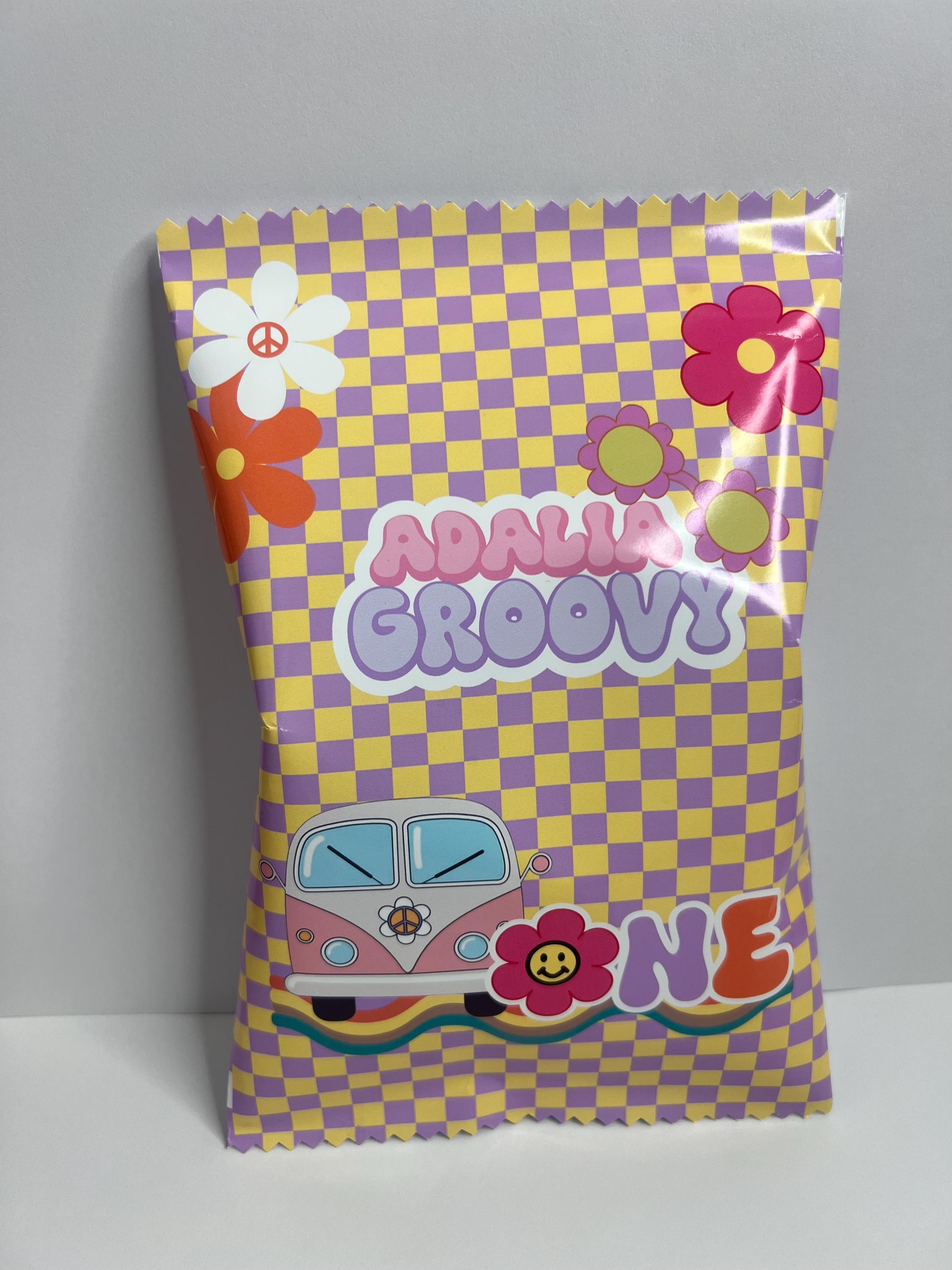 70s Retro Chip Bag: Groovy One First Birthday Party Favor - Etsy