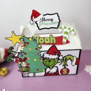 Grinch Christmas Favor Box: Grinchmas Party Treat Boxes - Etsy