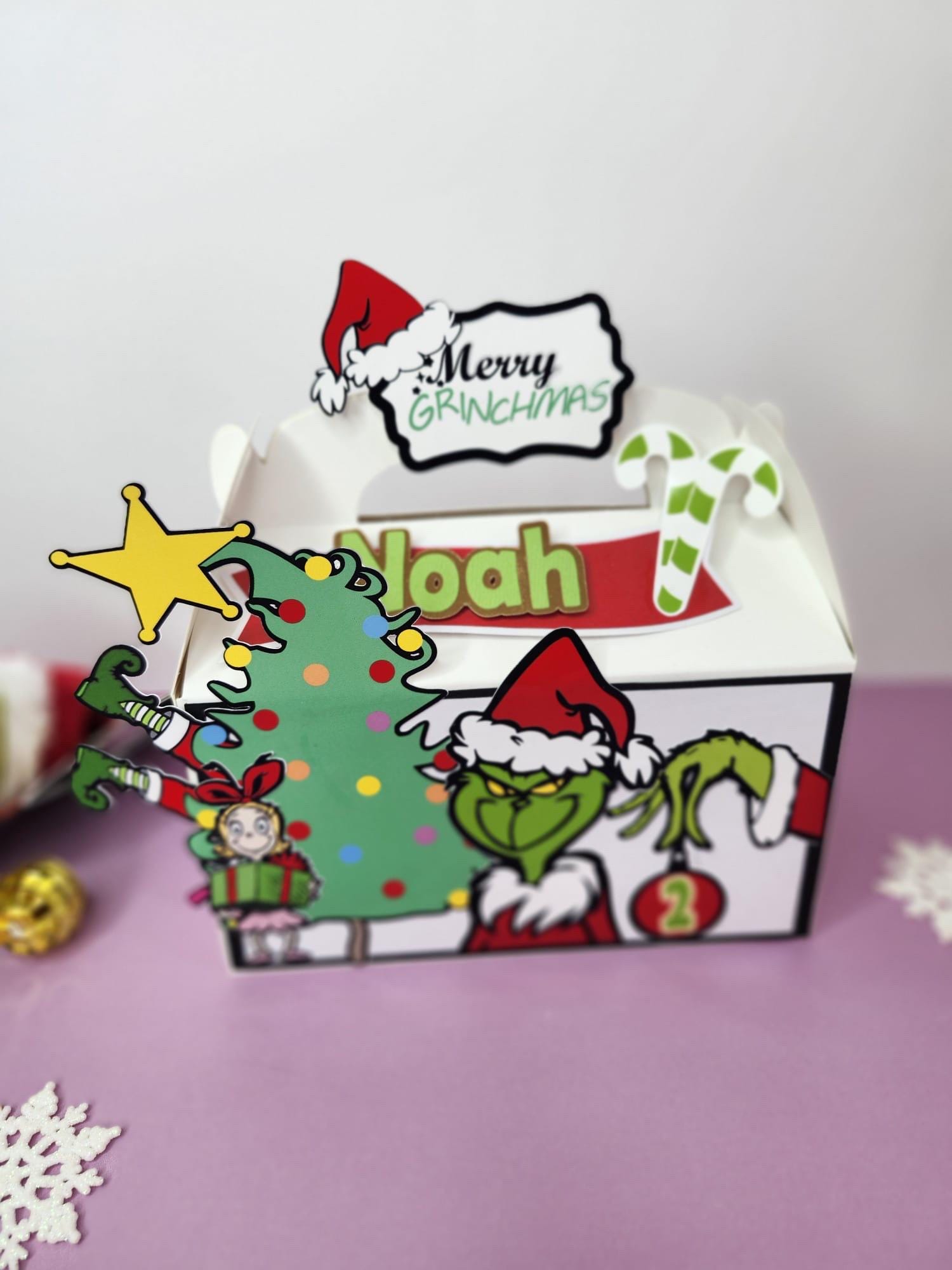 Grinch Christmas Favor Box: Grinchmas Party Treat Boxes - Etsy