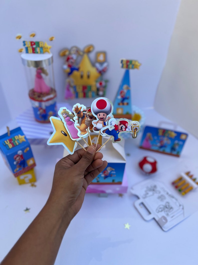 Cup Cake Topper Mario Bros/cupcake Topper Mario Bros/mario Cupcake ...