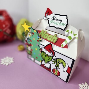 Grinch Christmas Favor Box: Grinchmas Party Treat Boxes - Etsy