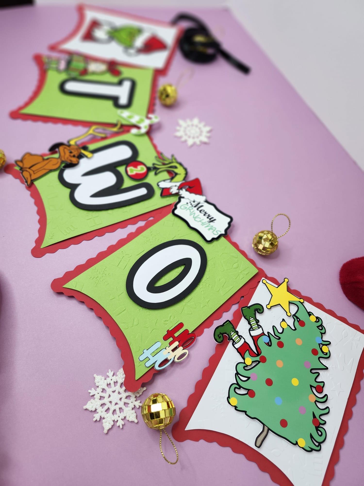 Grinch Christmas Banner: Merry Grinchmas Garland - Etsy
