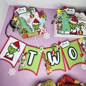 Grinch Christmas Banner: Merry Grinchmas Garland - Etsy