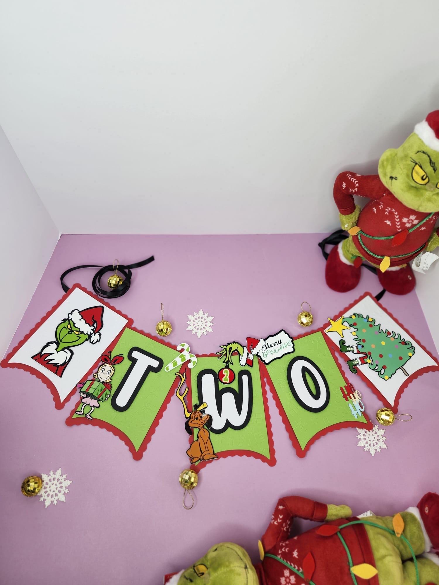 Grinch Christmas Banner: Merry Grinchmas Garland - Etsy