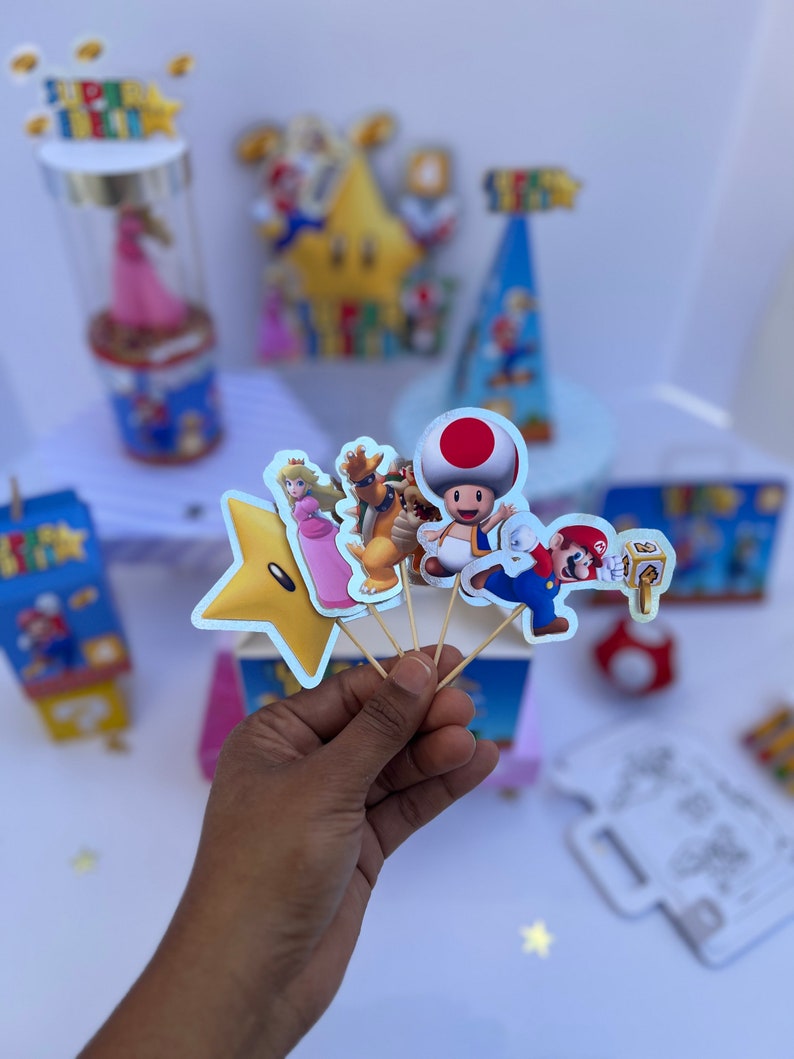 Cup Cake Topper Mario Bros/cupcake Topper Mario Bros/mario Cupcake ...