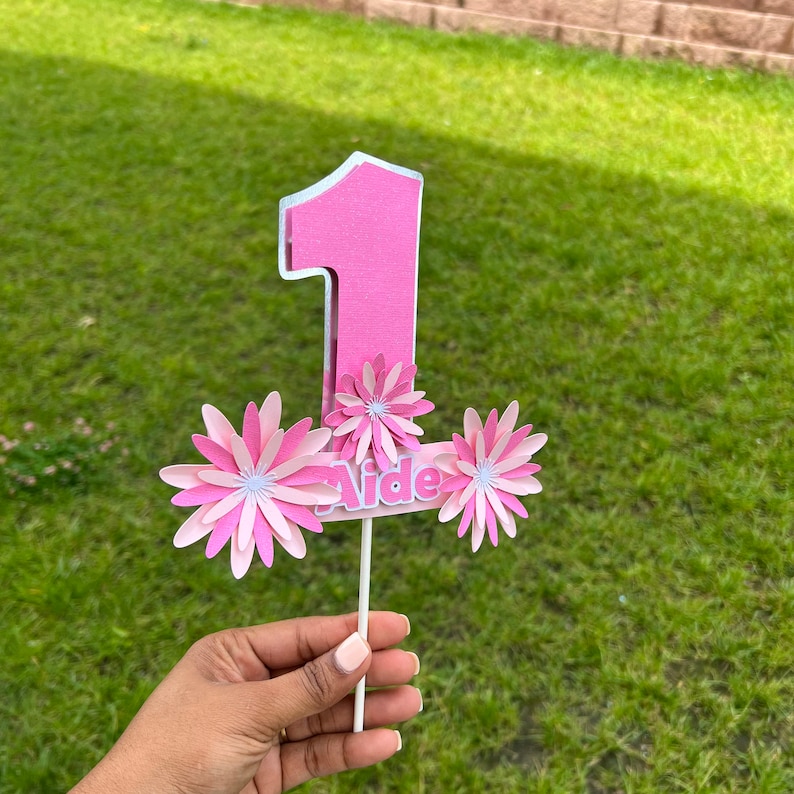 Personalized Cake Topper/number One Cake Topper/first Year Cake Topper ...