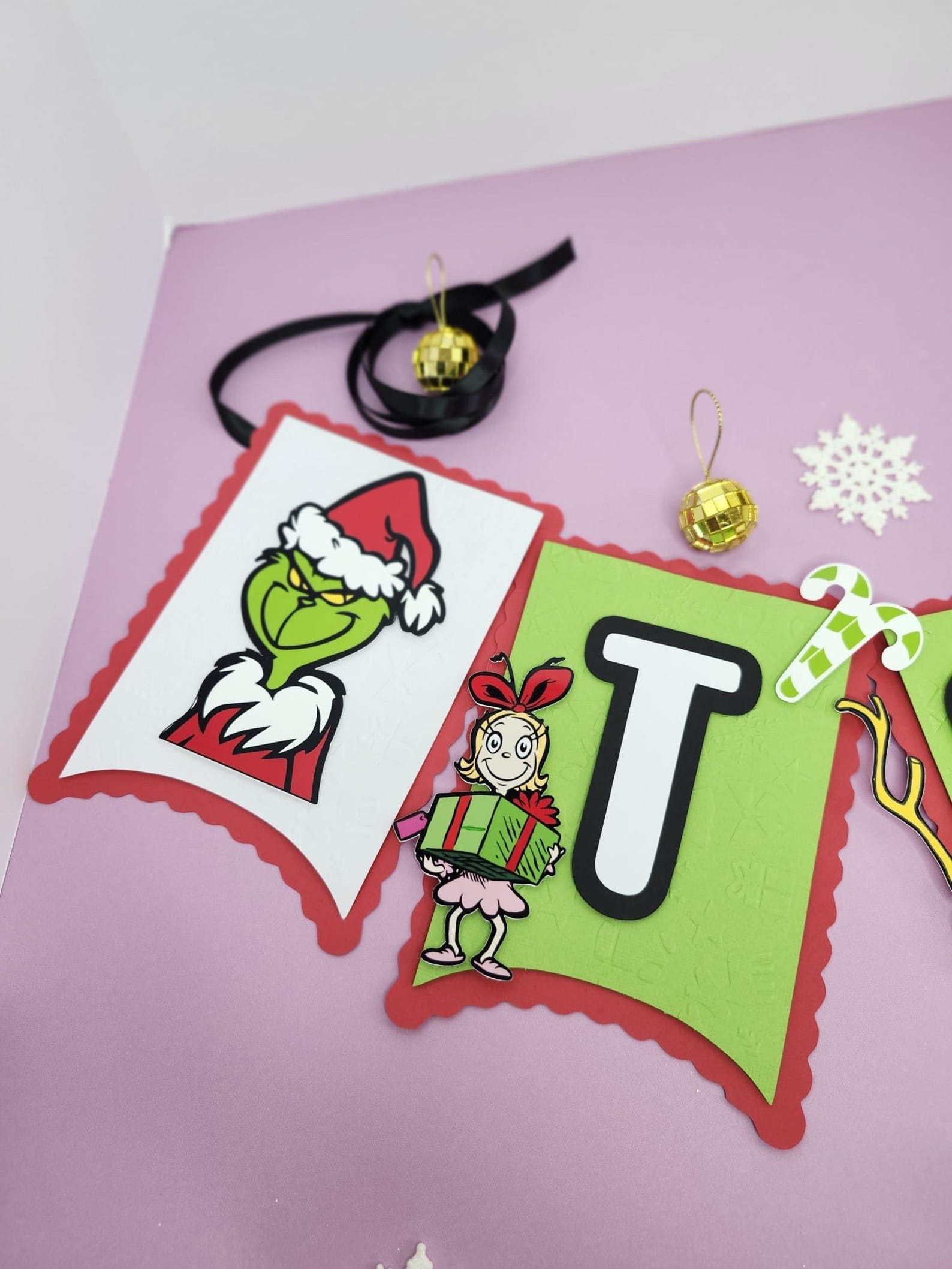 Grinch Christmas Banner: Merry Grinchmas Garland - Etsy