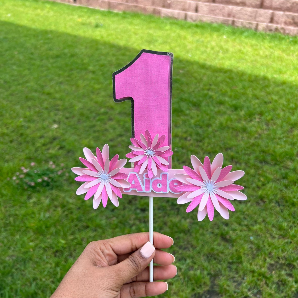 Personalized Cake Topper/number One Cake Topper/first Year Cake Topper ...