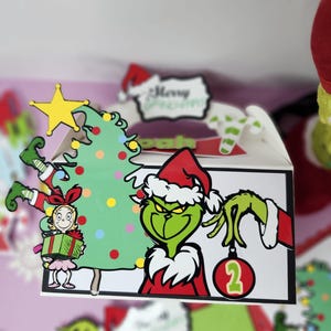 Grinch Christmas Favor Box: Grinchmas Party Treat Boxes - Etsy