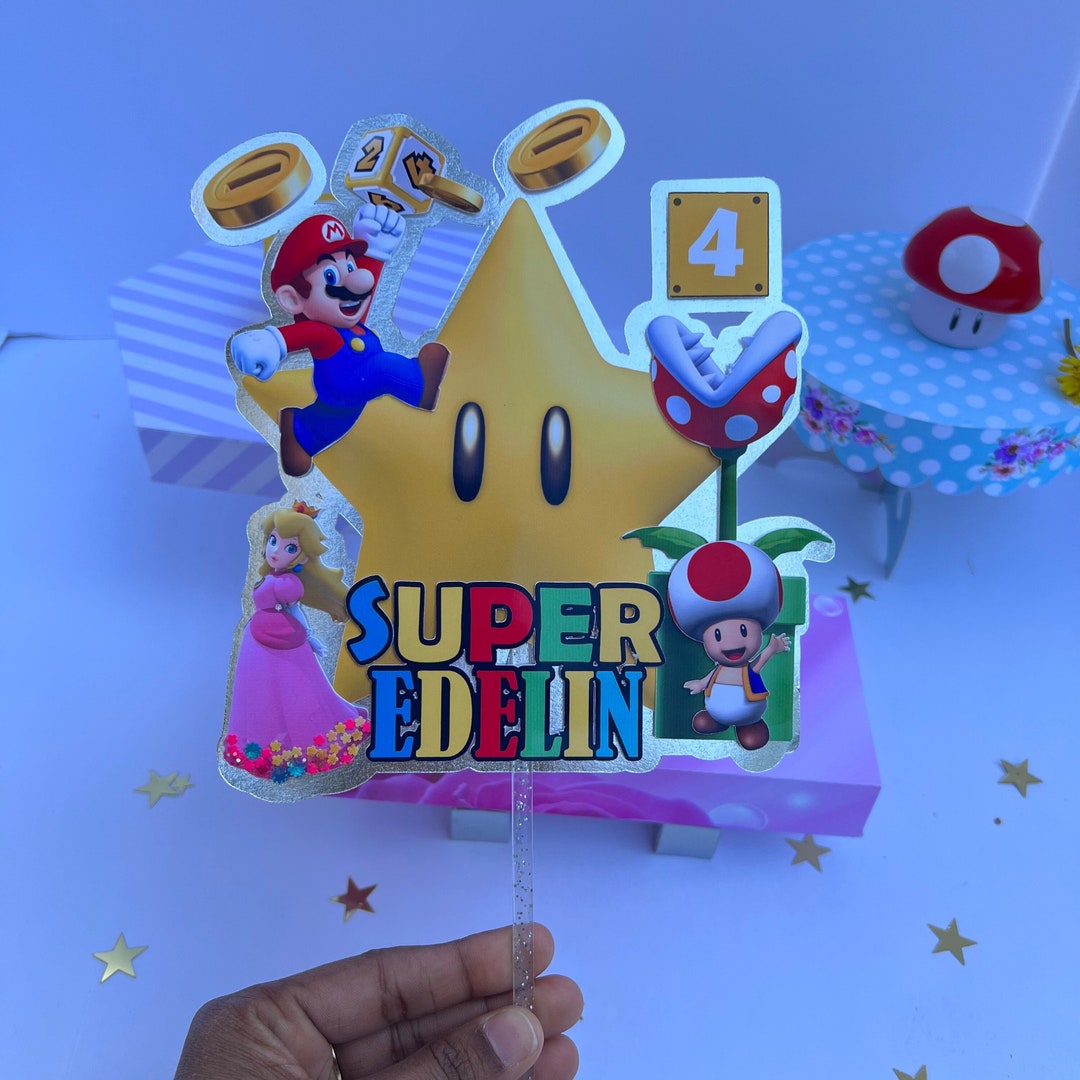 Personalized Super Mario Cake Topper: Birthday Party Decoration - Etsy