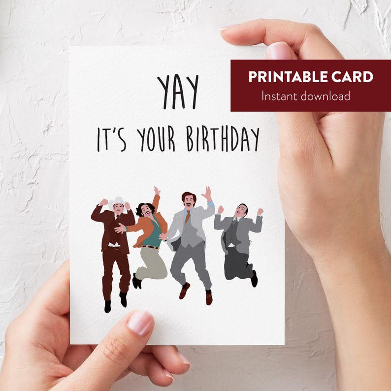 Funny Birthday Card, "yay! It's Your Birthday", Birthday Card for Him ...