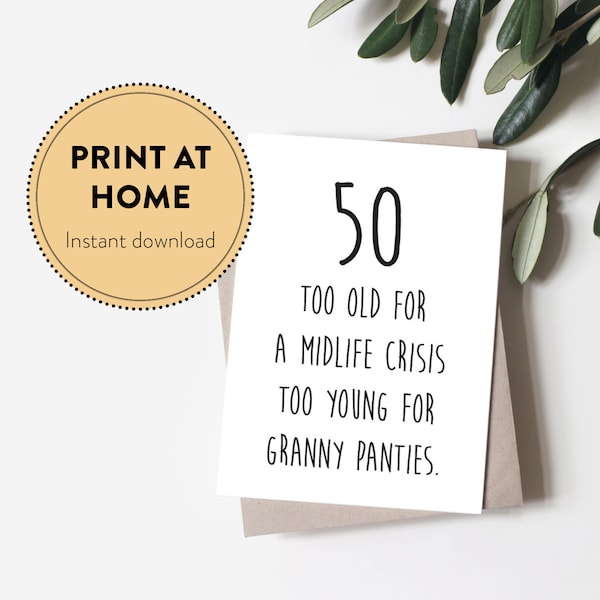 Funny 50th Birthday Card, 50th Birthday Gift for Best Friend, - 60 ...