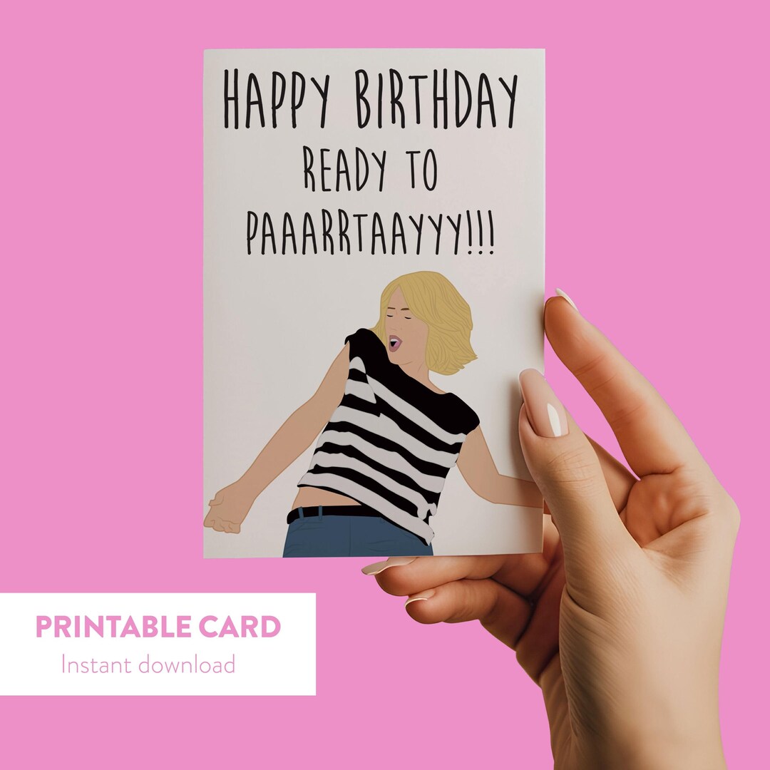Funny Birthday Card, Ready to Party, 30th Birthday Card for Her, Gift ...