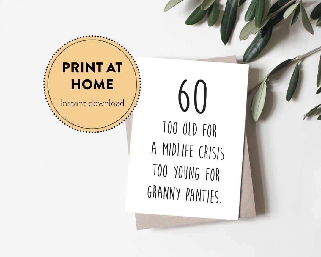 Funny 60th Birthday Card, 60th Birthday Gift for Best Friend, Turning ...