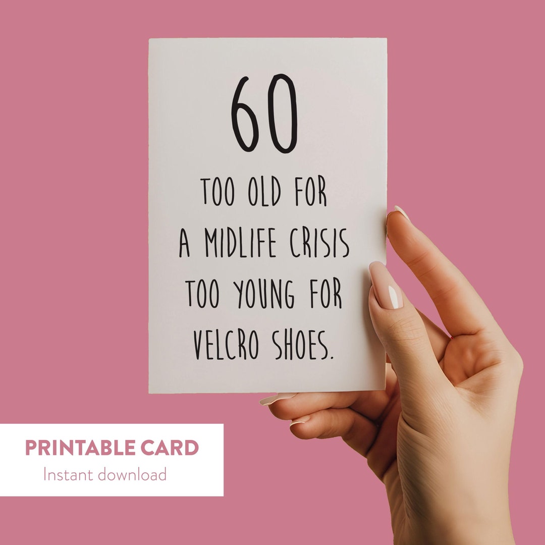 Funny 60th Birthday Card, Humorous Milestone Birthday Greeting ...