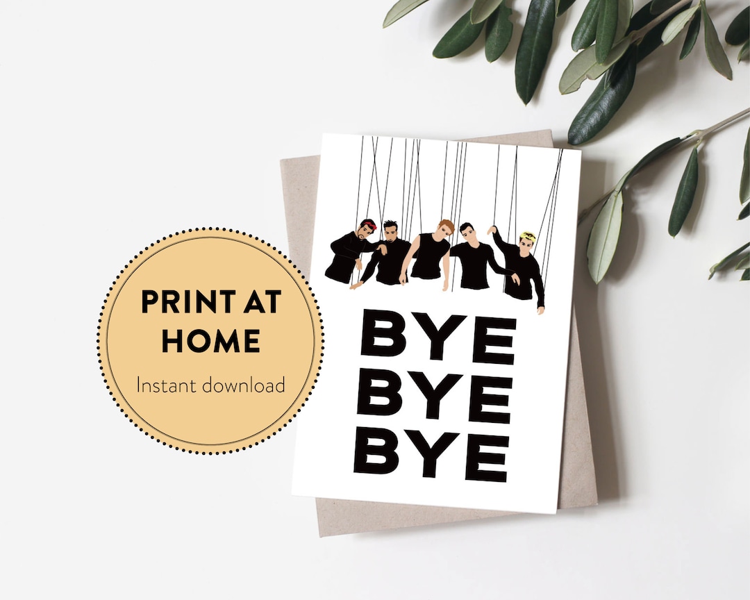 NSYNC Bye Bye Bye Funny Farewell Card, Leaving Gift for Best Friend ...