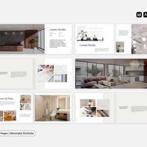 Interior Design Portfolio Template | Minimalist Interior Designer Brochure | Adobe Indesign ...