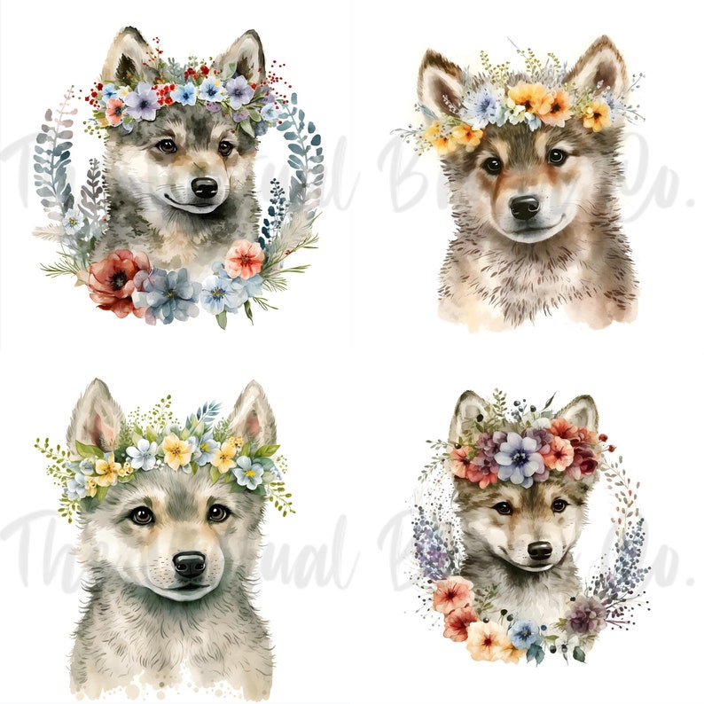 Woodland Animal PNG, Wolf Clip Art, Wolf PNG, Acuarela, Bosque, Clip ...