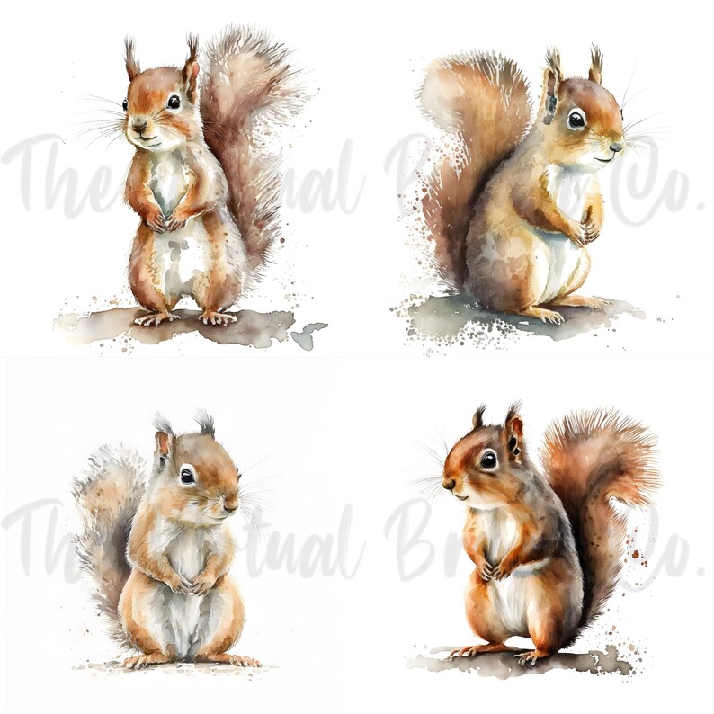 Woodland Animal PNG Squirrel Clip Art Baby Squirrel PNG - Etsy