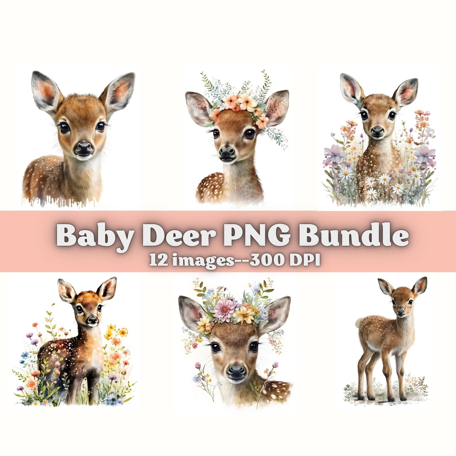 Woodland Animal PNG, Deer Clip Art, Deer PNG, Watercolor, Forest, Clip ...