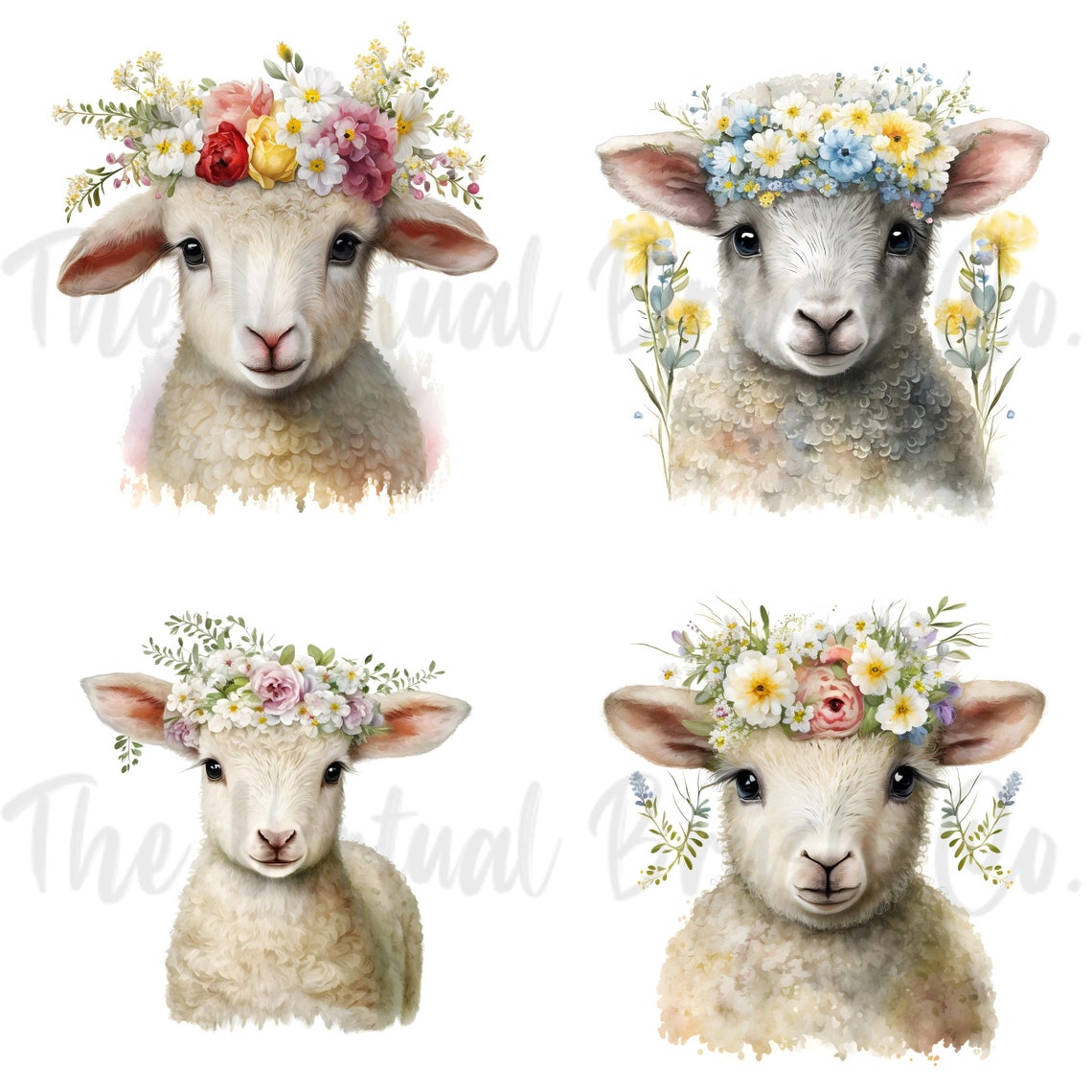 Lamb Clipart, Farm Animal PNG, Lamb PNG, Sheep Clipart, Watercolor ...