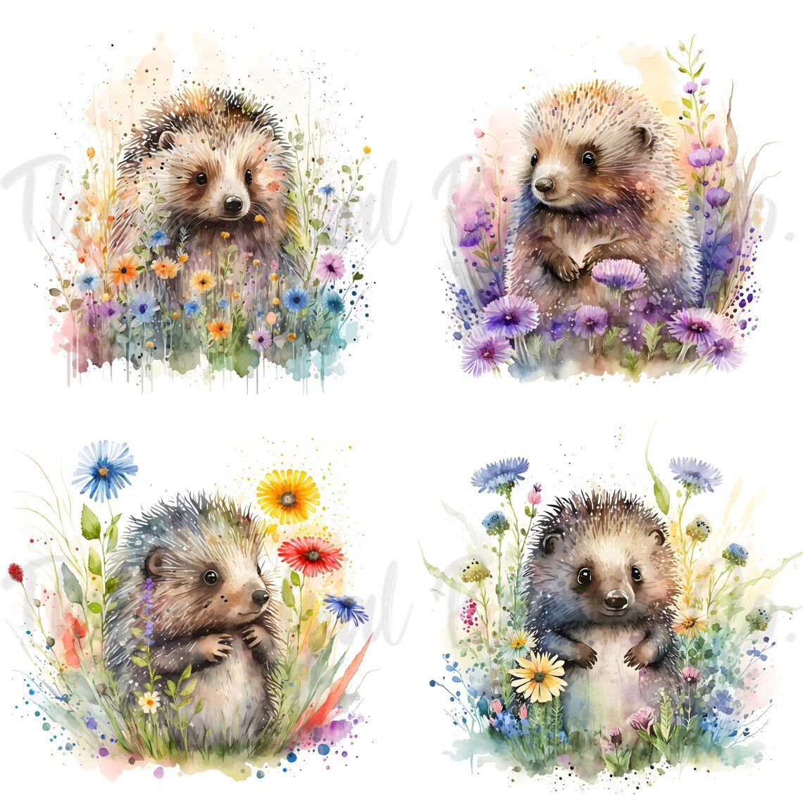 Woodland Animal PNG, Porcupine Clip Art, Porcupine PNG, Watercolor ...