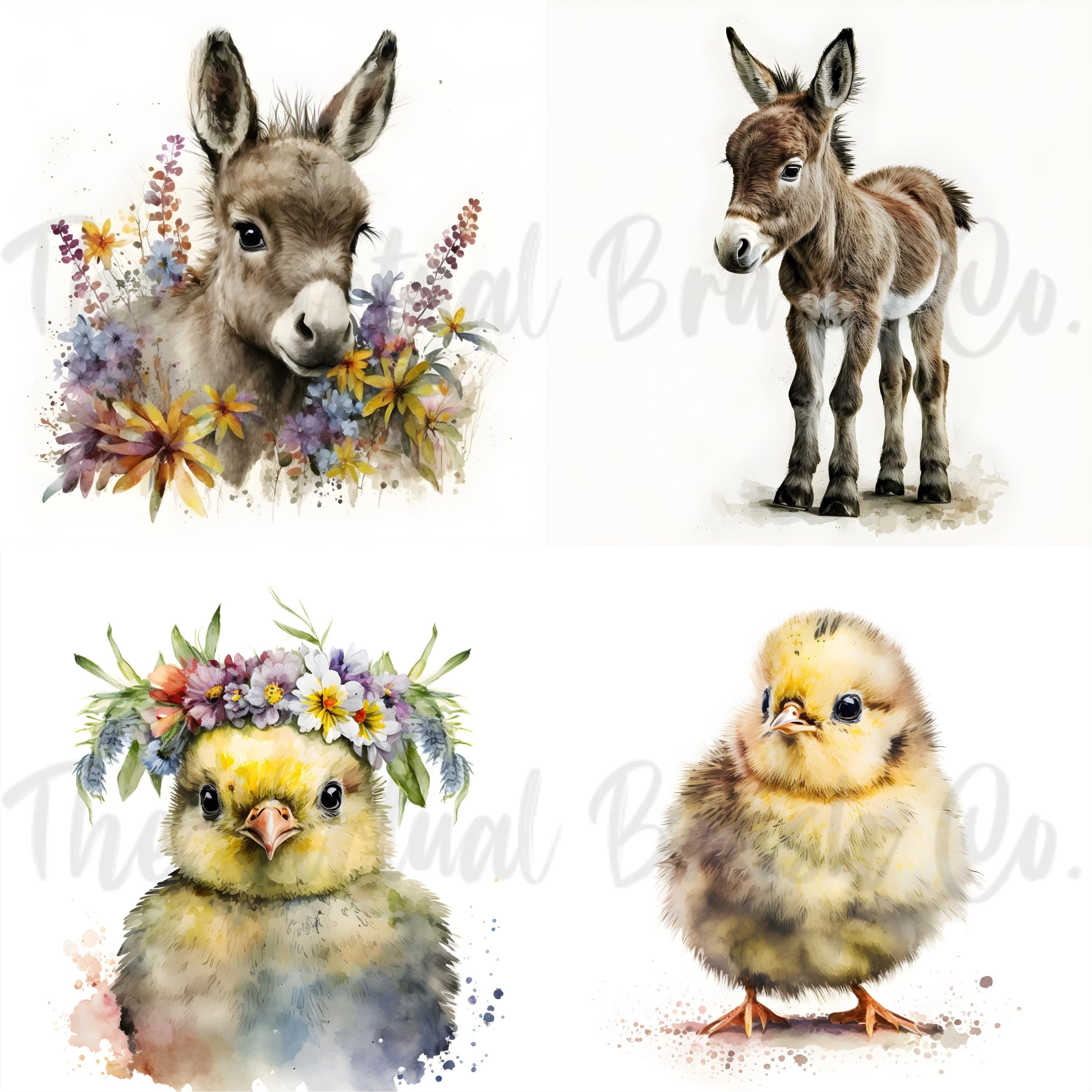 Farm Animals Clipart Bundle Baby Animals Clip Art - Etsy