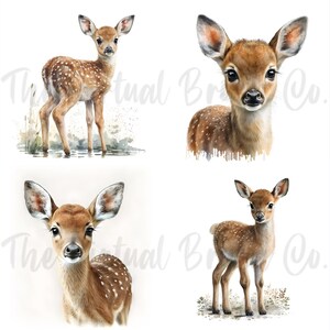 Woodland Animal PNG, Deer Clip Art, Deer PNG, Watercolor, Forest, Clip ...