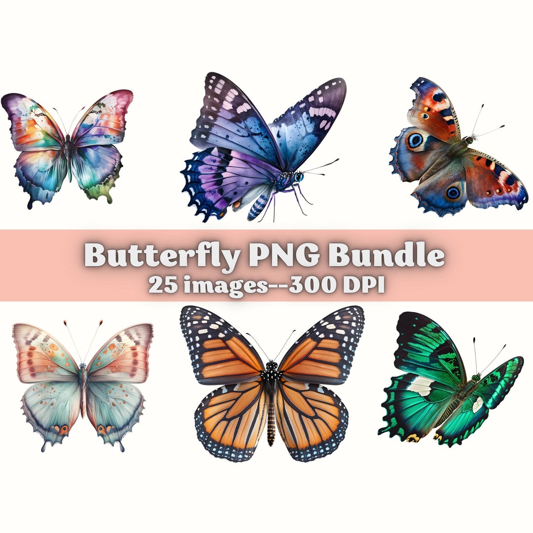 Monarch Butterfly Clipart, Butterfly Clipart Bundle, Butterfly PNG ...