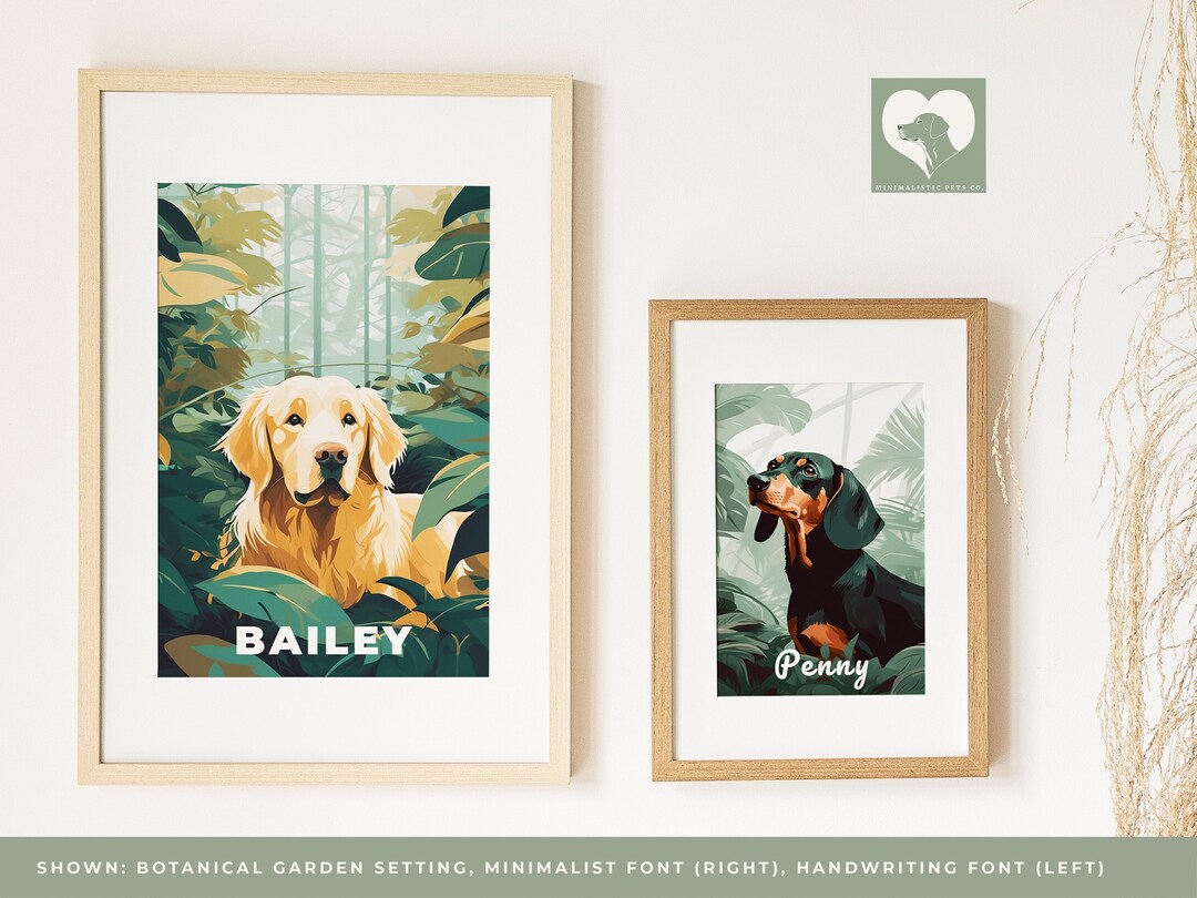 Custom Botanical Garden Portrait From Photo PRINTABLE Wall Art ...