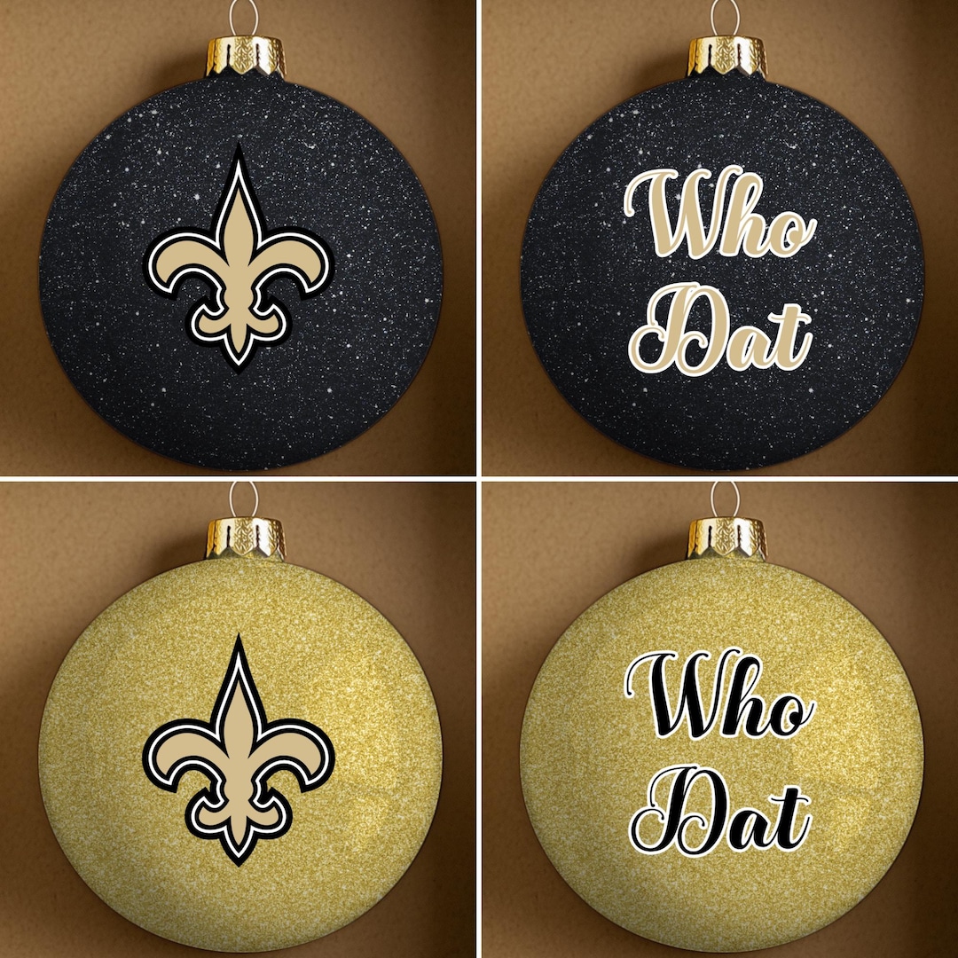New Orleans Saints Football Inspired Glitter Christmas Ornament for ...