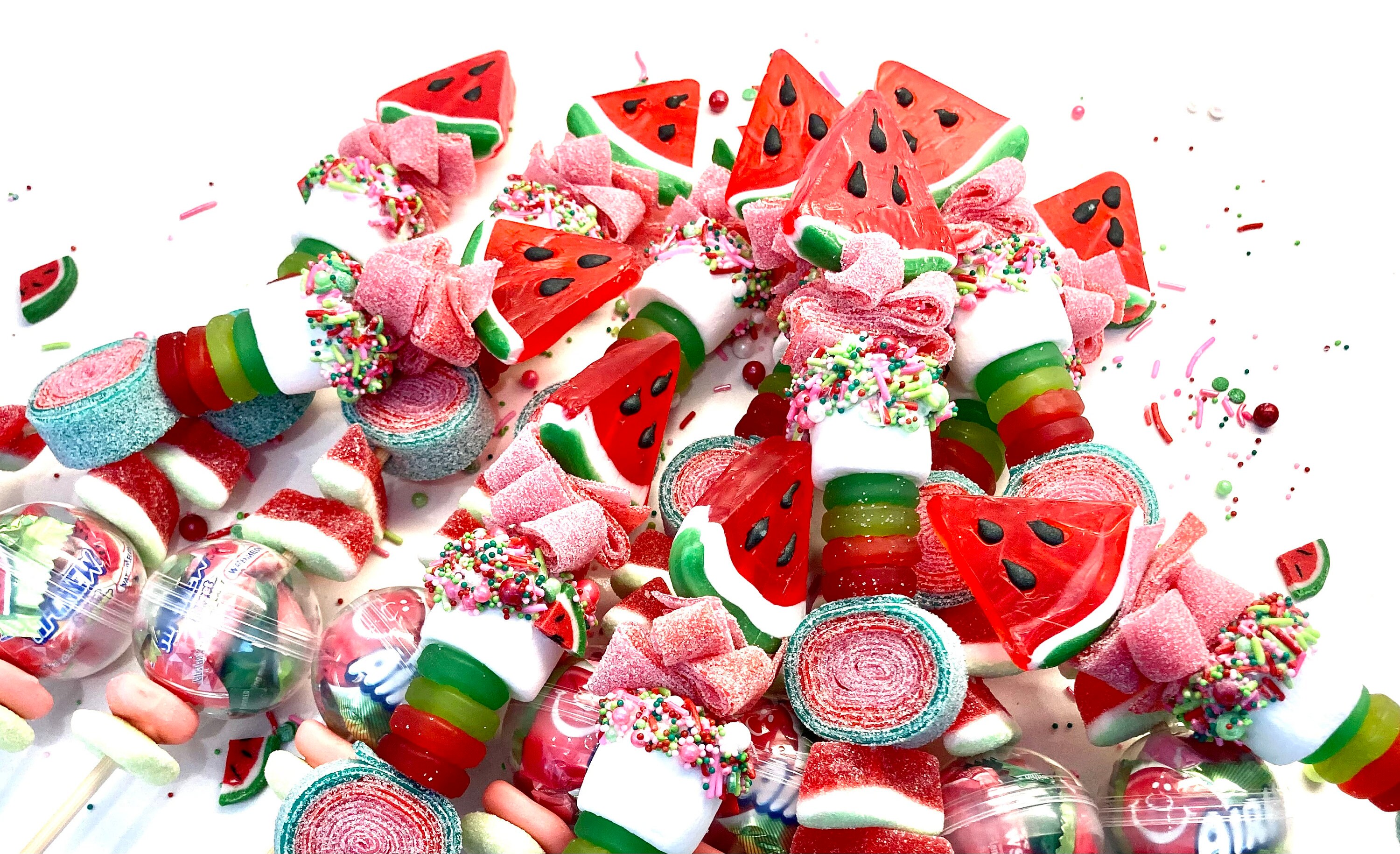 Watermelon Candy Kabobs Summer Theme Birthday Party - Etsy