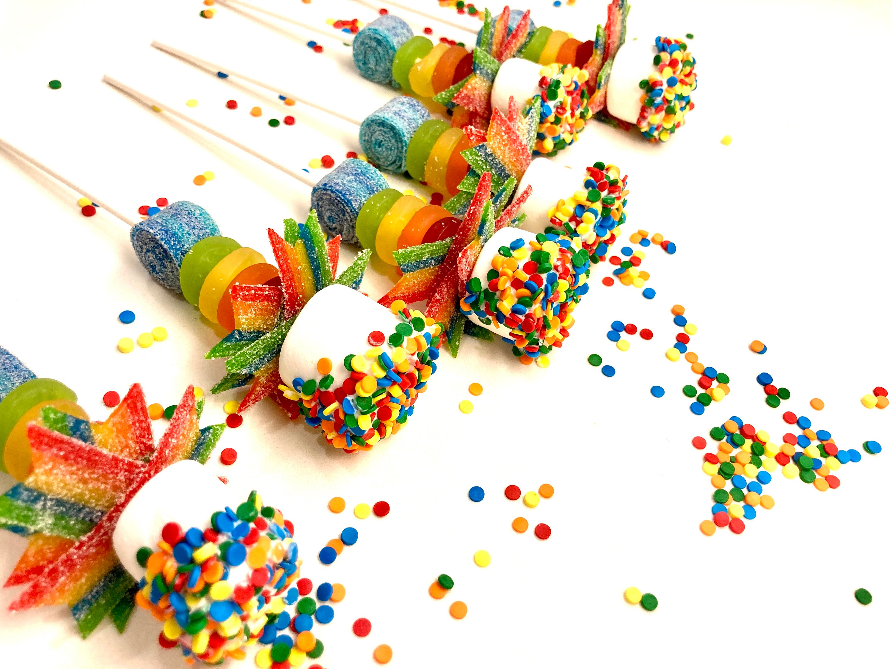 Mini Rainbow Candy Kabobs Made To Order Bulk Etsy