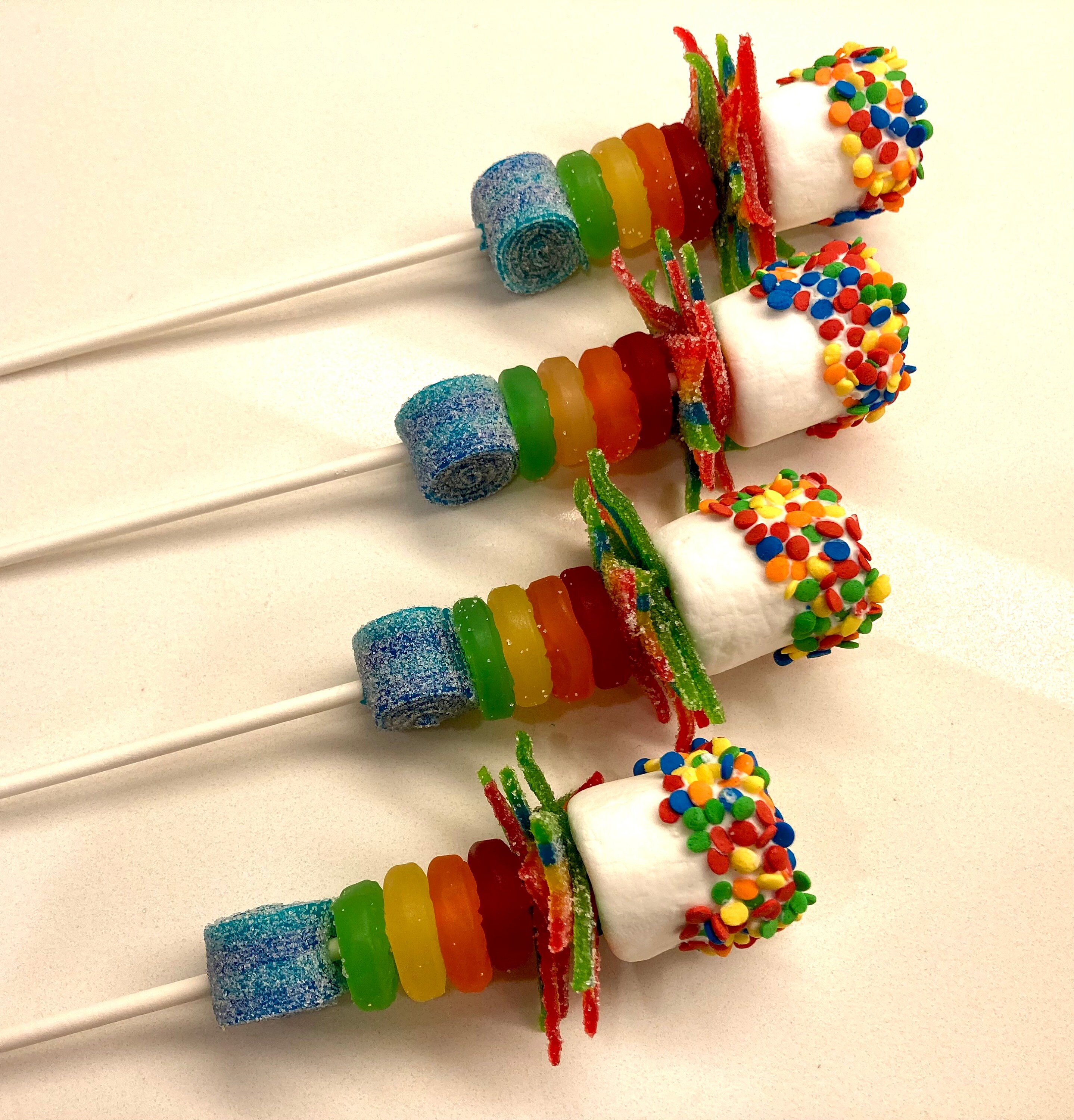 6 Mini Rainbow Candy Kabobs Made To Order Etsy