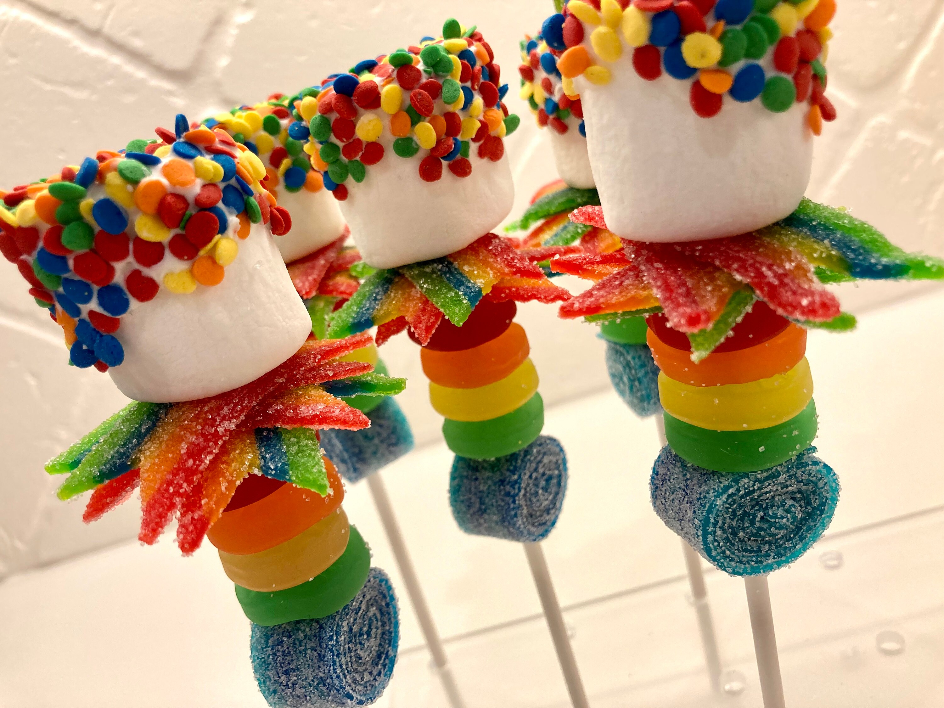 6 Mini Rainbow Candy Kabobs Made To Order Etsy